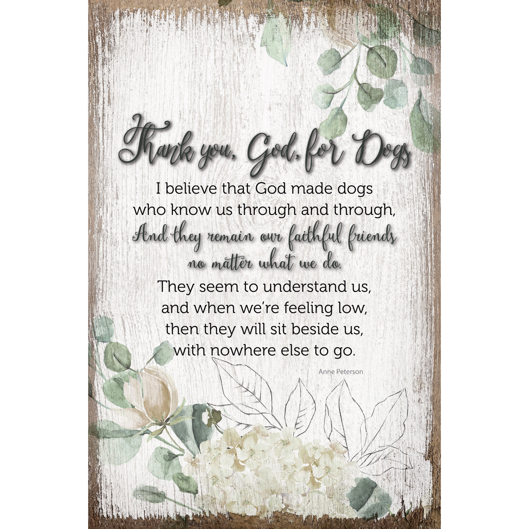 Trinx Thank You God for Dogs Wood Plaque - Wayfair Canada