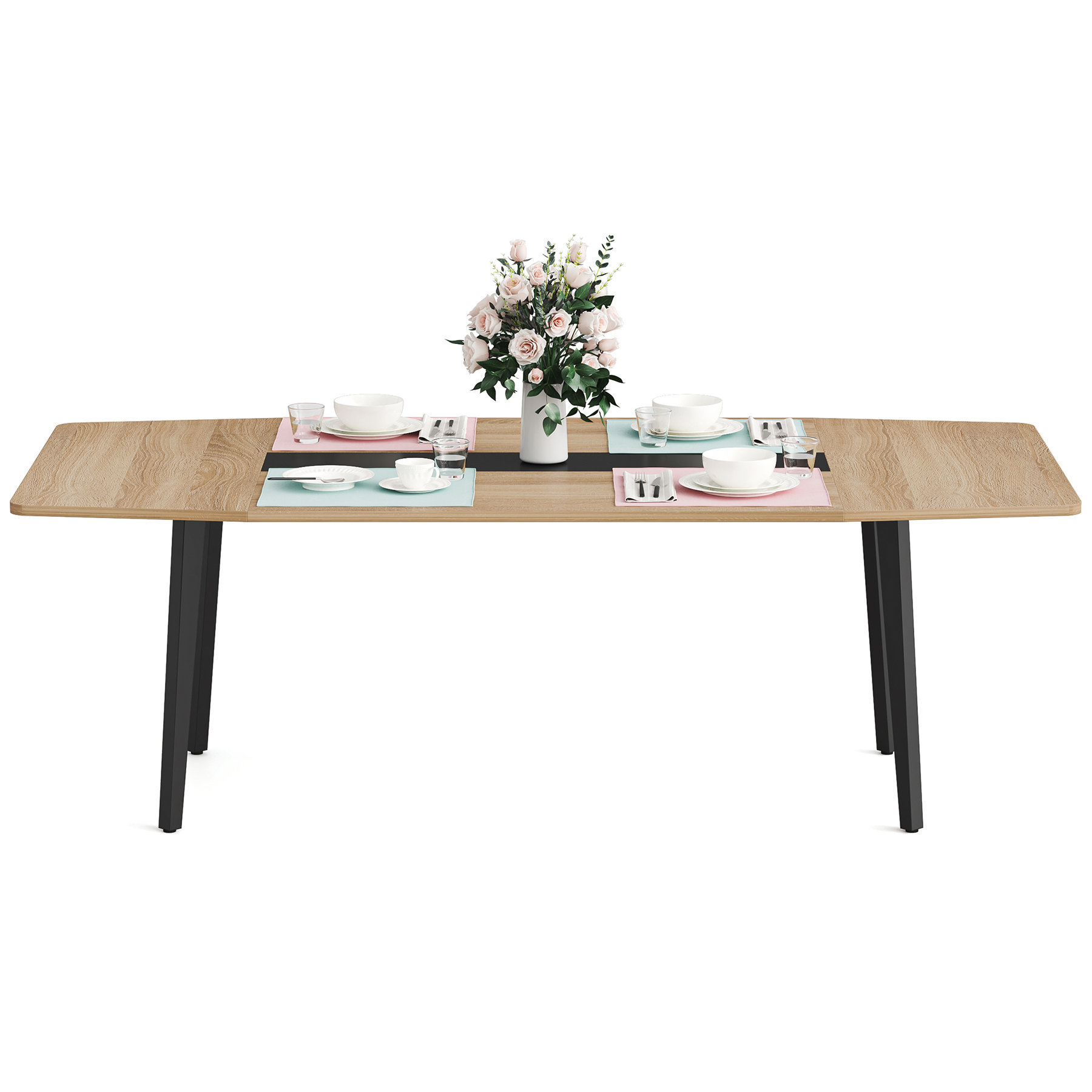 Ebern Designs Modern Dining Table For 6-8 People, 70.86L X30.71W X 29 ...