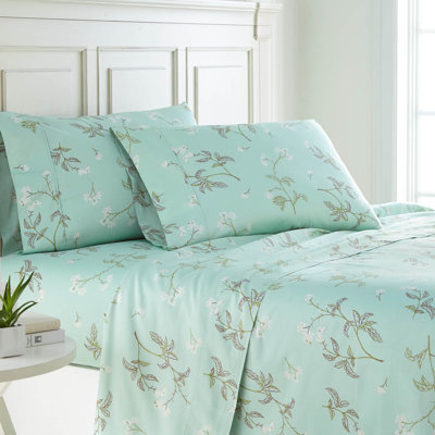 green floral pattern sheets