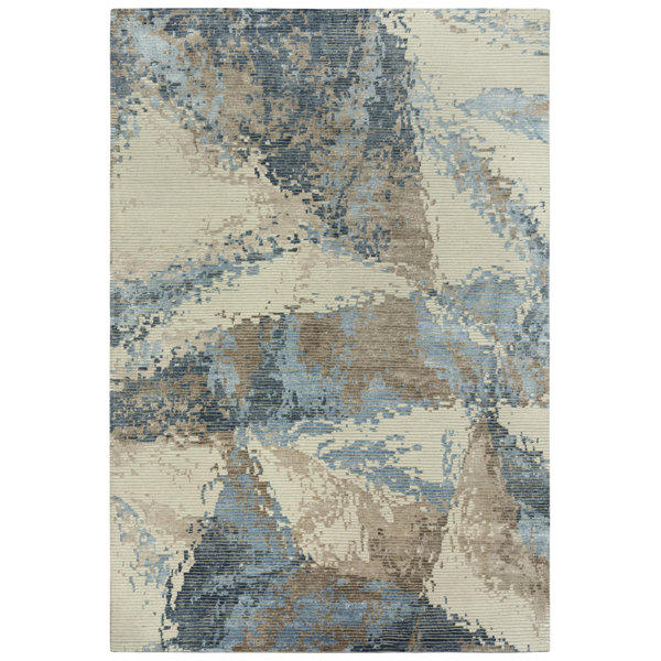 Rizzy Home New Zealand Hand Knotted Wool Abstract Rug | Wayfair