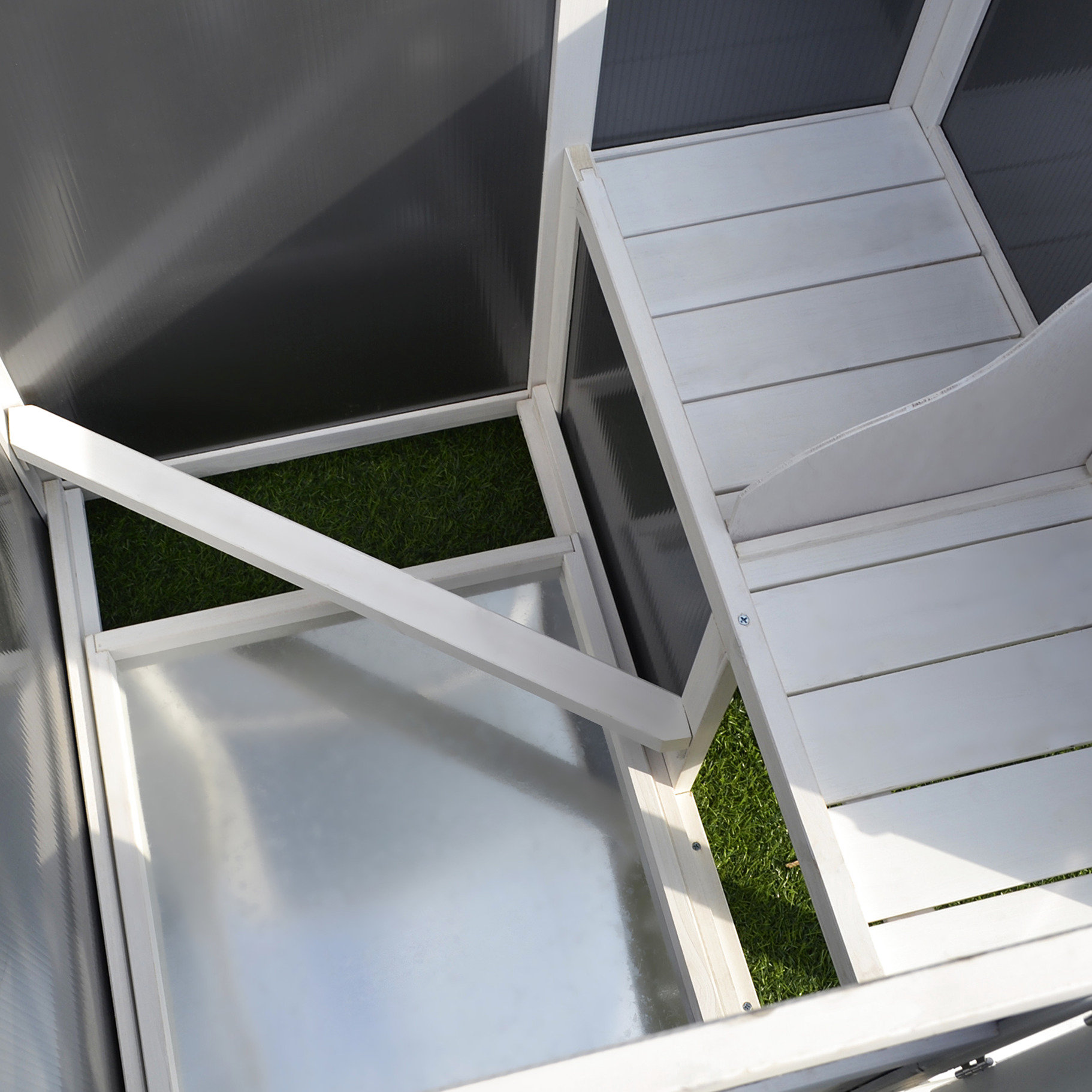 Tucker Murphy Pet™ 63" Chicken Cage, Wooden With Run Area, Nesting Box ...