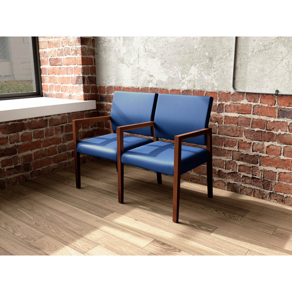Lesro Brooklyn Waiting Reception 2 Seat Tandem Seating Wood Frame | Wayfair
