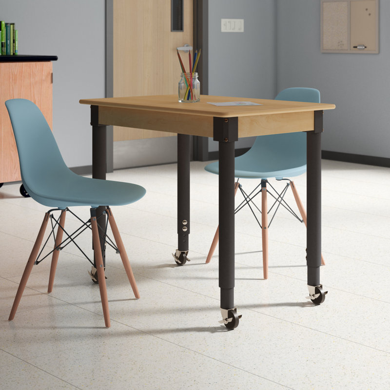 Wood Designs Hardwood Birch Tables Solid Wood Adjustable Rectangle 4 ...