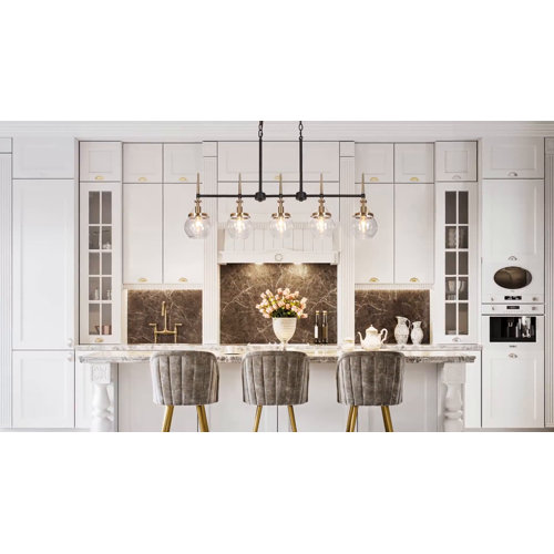 Mercer41 Loram 5 - Light Kitchen Island Linear Pendant & Reviews ...