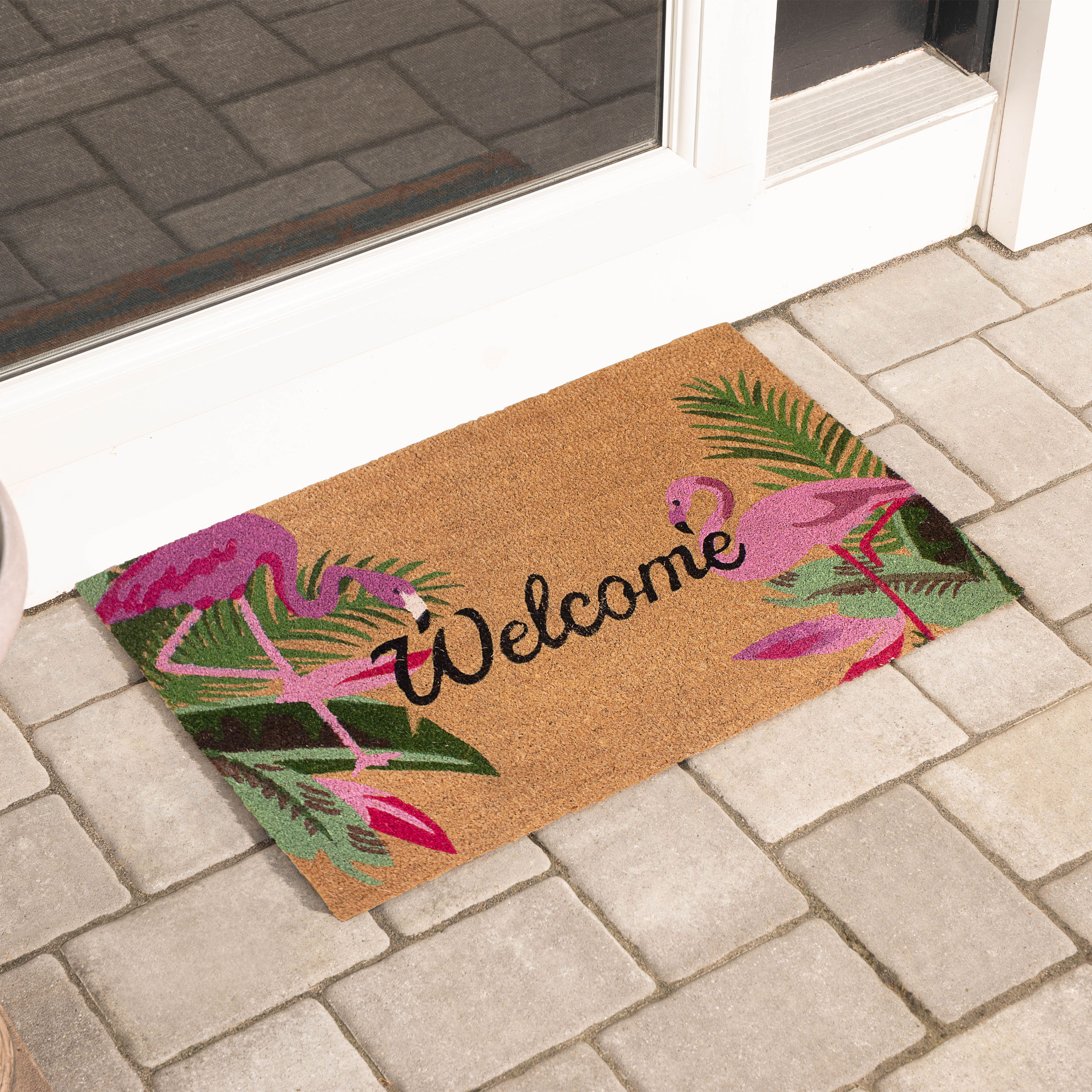 Bay Isle Home™ Cular Printed 28 in. x 18 in. Non-Slip Outdoor Door Mat ...