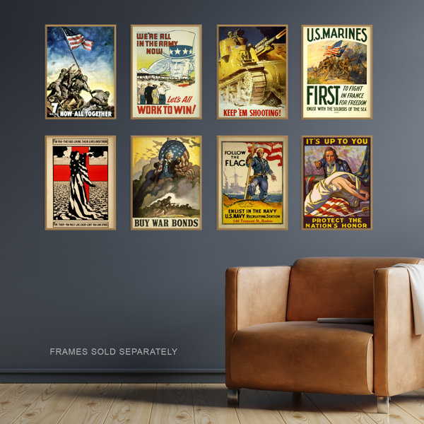 ClassicLiving USA Vintage Recruitment War Bonds Posters Collection 8 ...