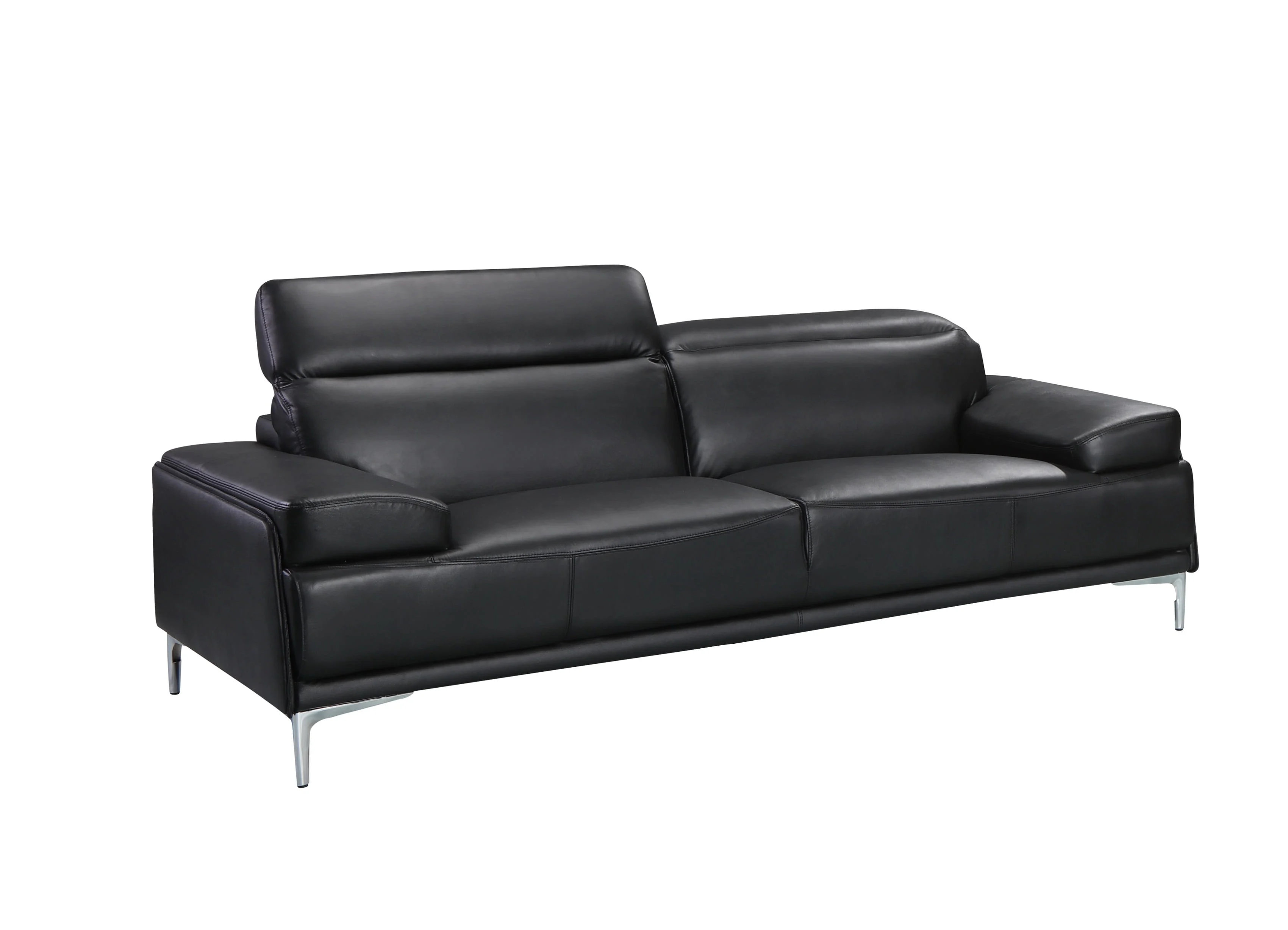 Brayden Studio® Brijin 86'' Genuine Leather Square Arm Sofa | Wayfair