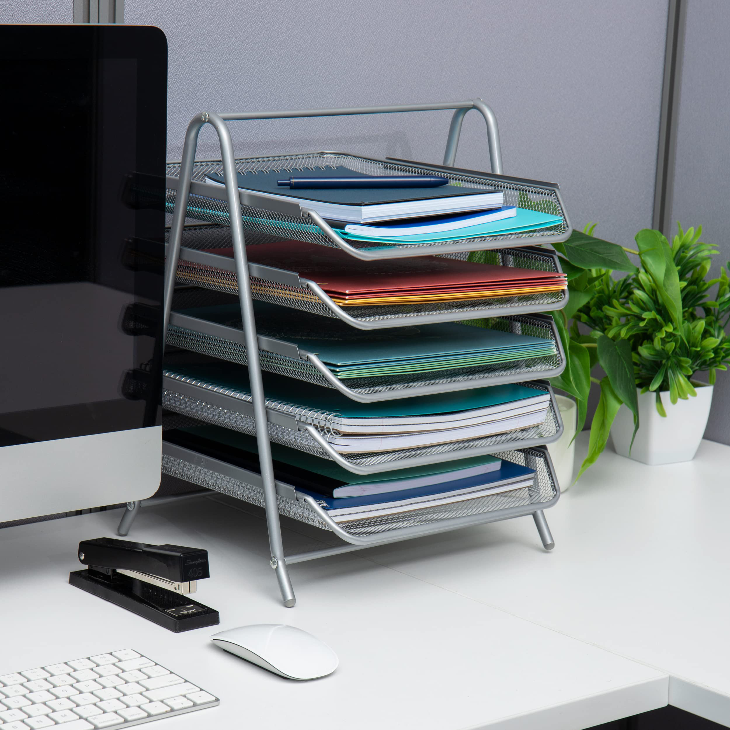 17 Stories 5-Tier Paper Tray, Desktop Organizer, File Storage, Office ...