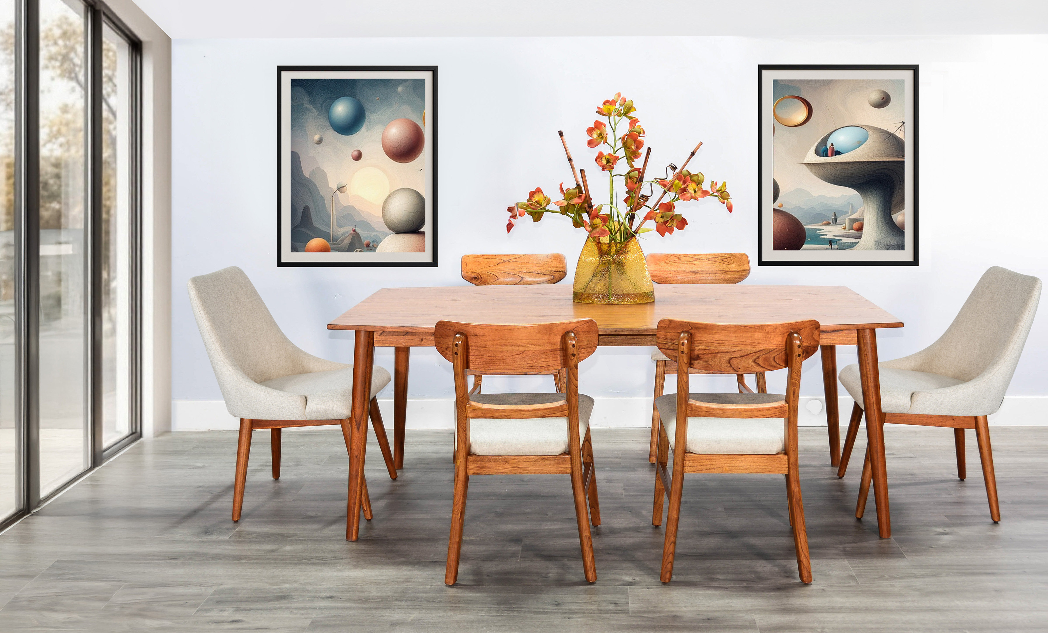 Corrigan Studio® Mid-Century Wood Dining Set | Wayfair
