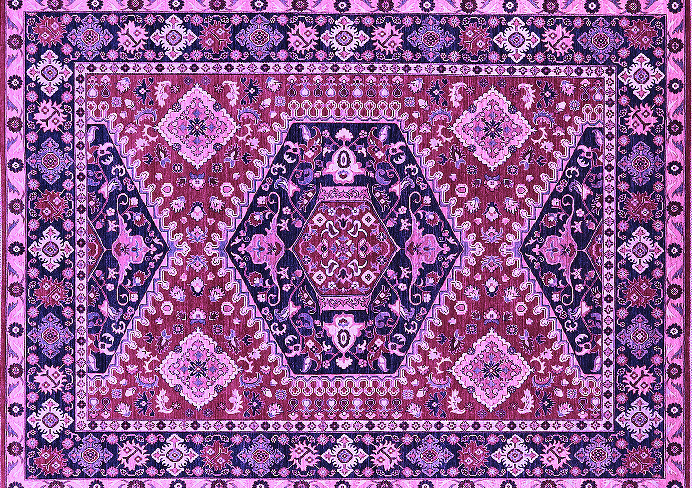 Bungalow Rose Mid-Century Modern 1485 Purple Machine Washable Area Rugs ...