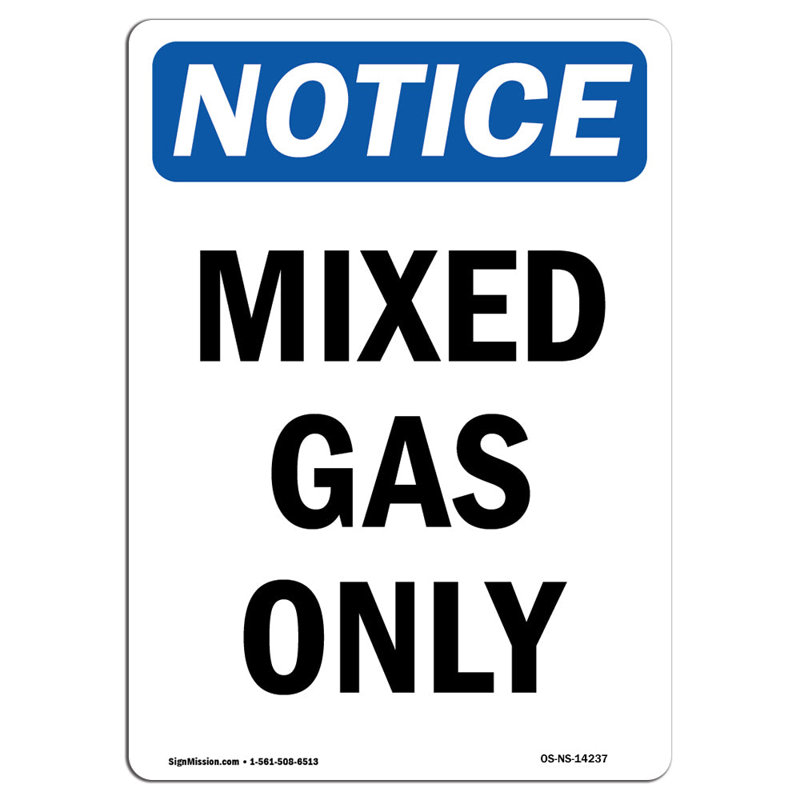 SignMission Mixed Gas Only Sign | Wayfair