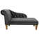Beaumont Grey Velvet Buttoned Chaise Longue | Wayfair.co.uk