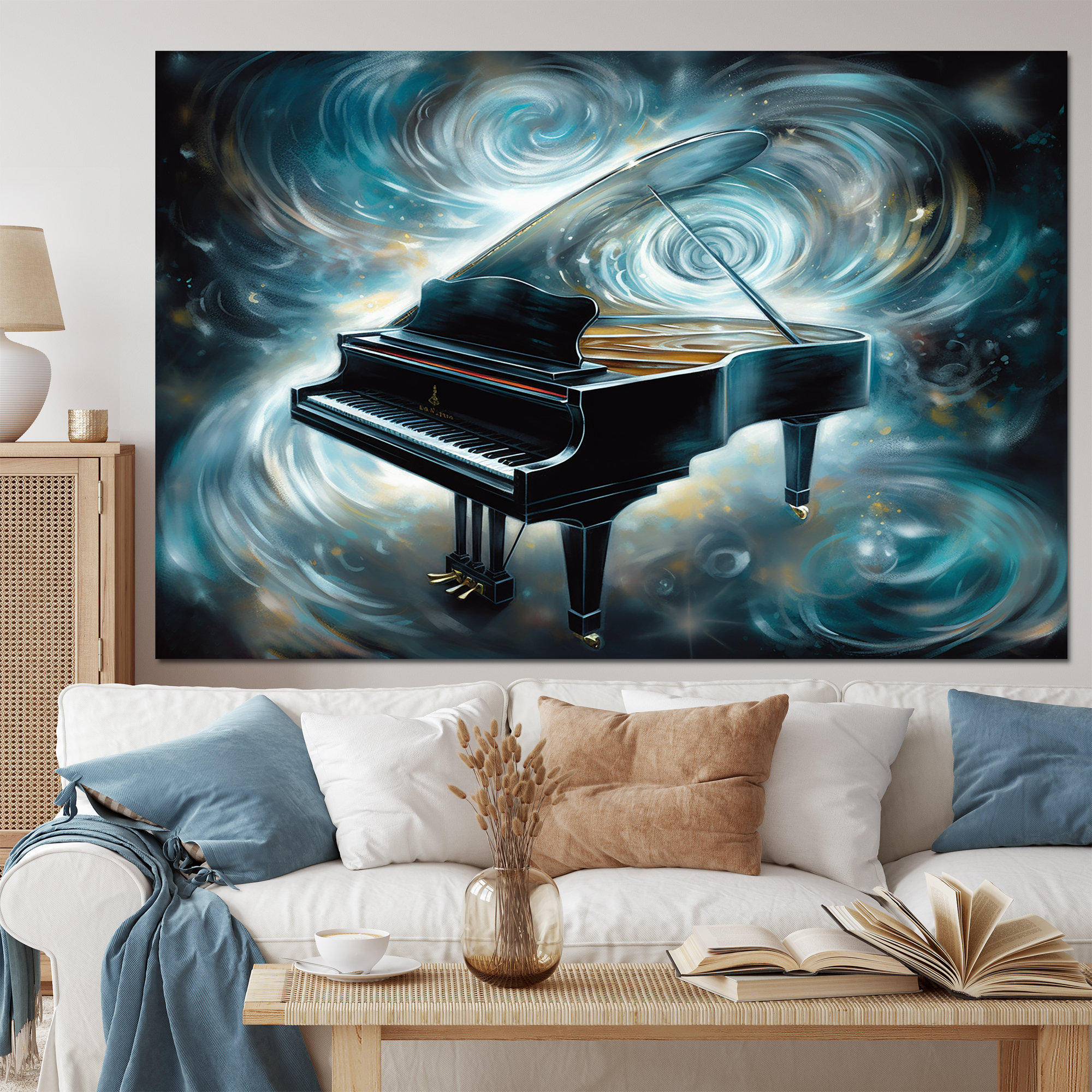 Red Barrel Studio® Piano Abstract II - Music Canvas Prints | Wayfair