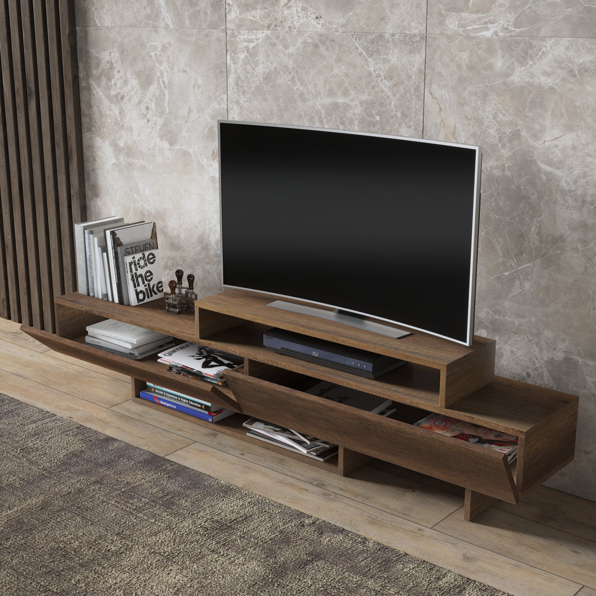 Latitude Run® Dessein Minimalist TV Stand for TVs Up to 65" – Modern ...