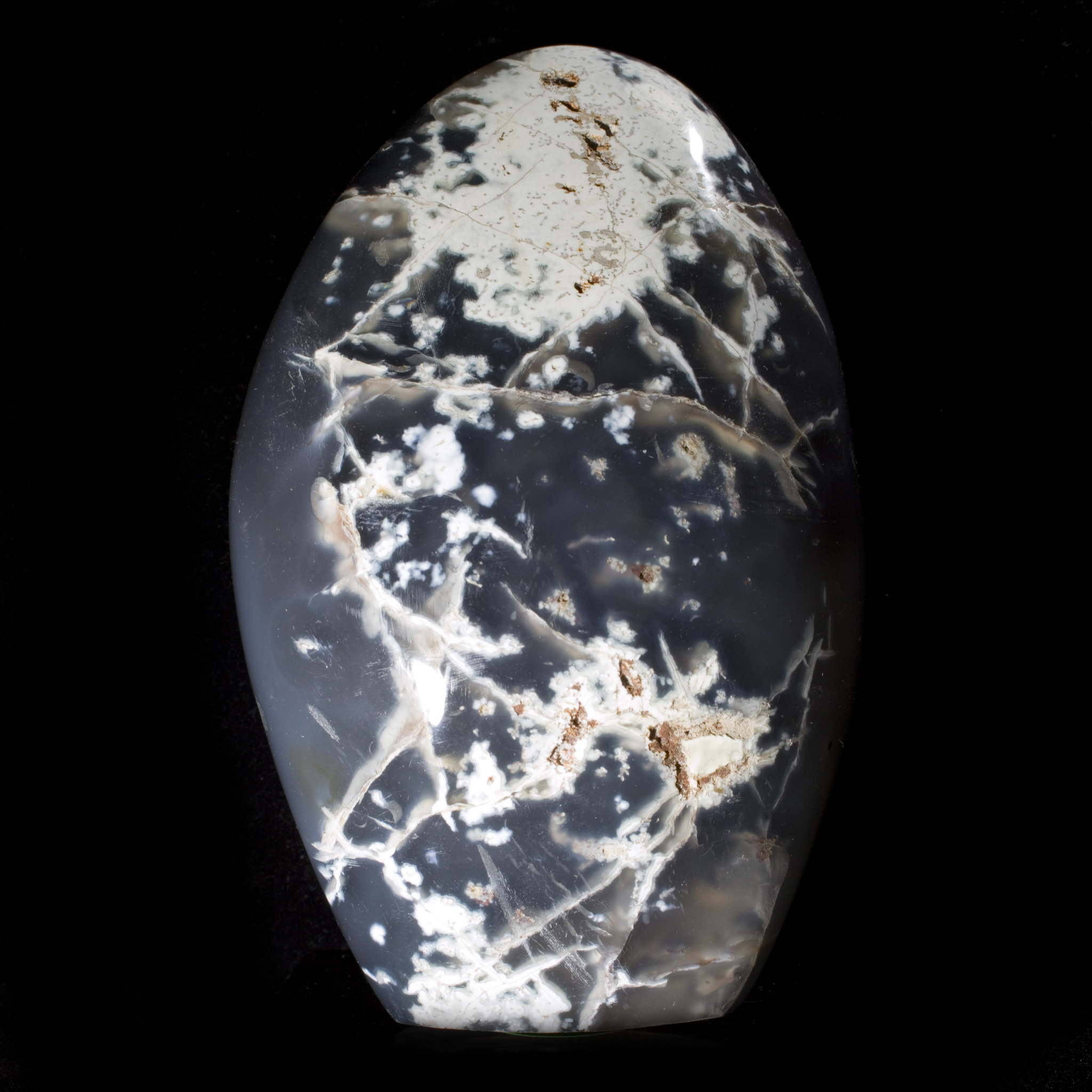 Everly Quinn Black and White Agate Freeform Crystal | Wayfair