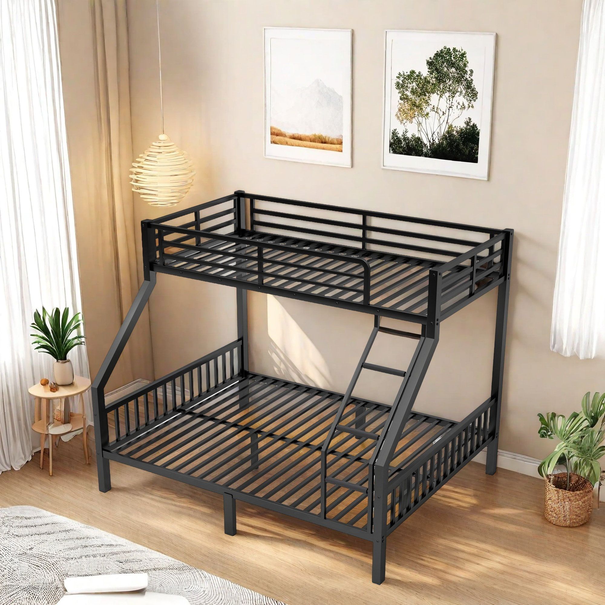 Isabelle & Max™ Twin Xl Over Queen Bunk Bed, Heavy-Duty Metal Frame ...