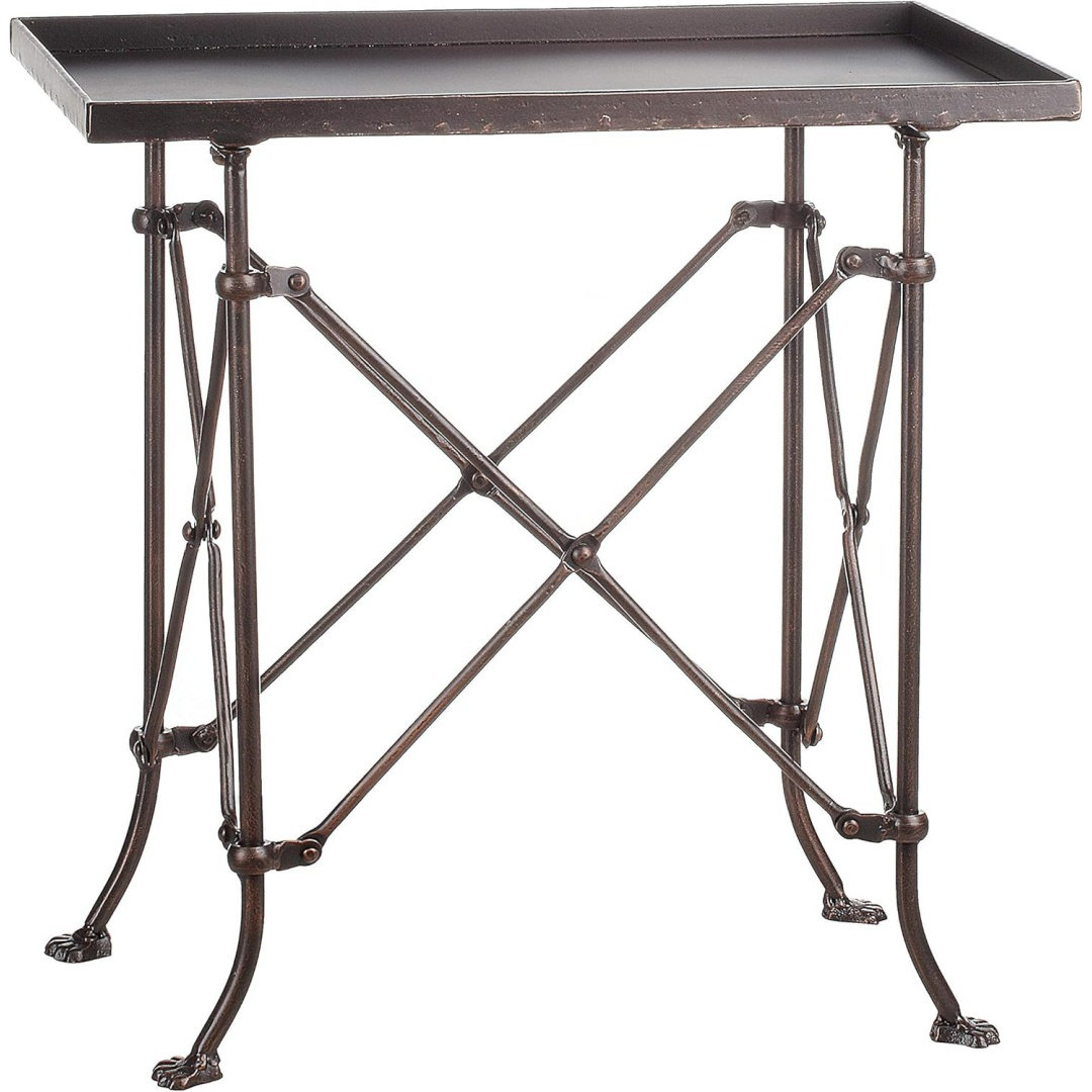 17 Stories Bronze Metal Rectangle Table | Wayfair