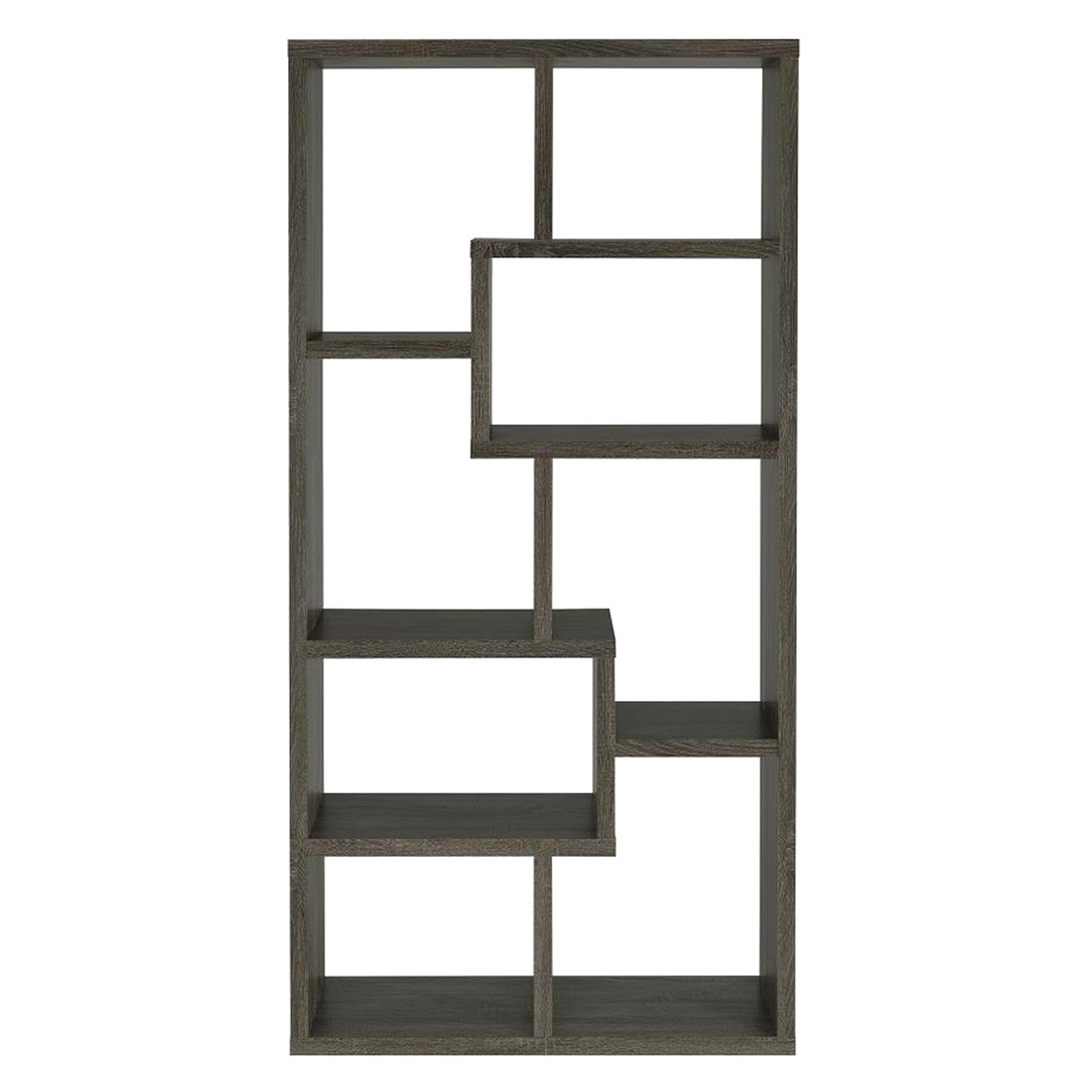 ArtisanArcade Rectangular 10-Shelf Bookcase In Weathered Grey, Seven ...