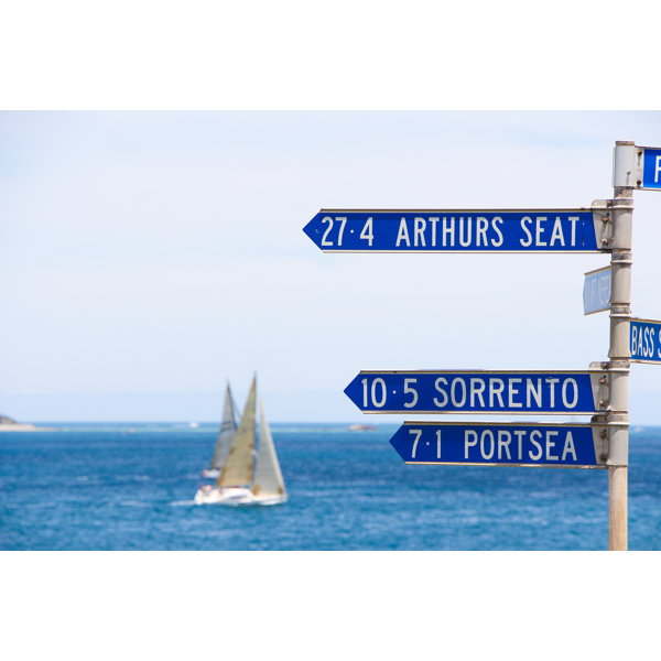 Breakwater Bay Sign Post On Canvas by Nedjelly Print | Wayfair