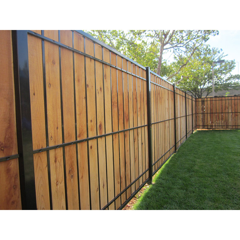 Fortress Building Products Estate 3-in x 3-in x 9-ft Gloss Black Steel ...