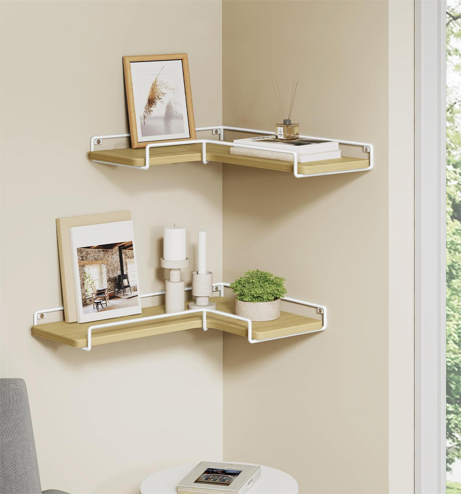 17 Stories Corner Shelf Wall Mount,Corner Floating Shelves,Small Corner ...