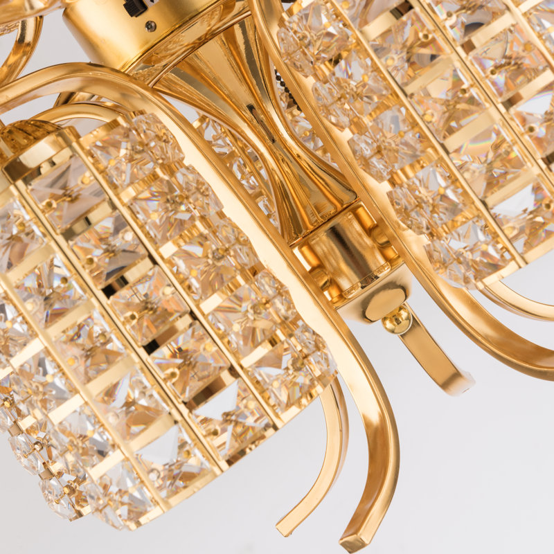 House of Hampton® 52'' Crystal Ceiling Fan with Light Kit & Reviews ...