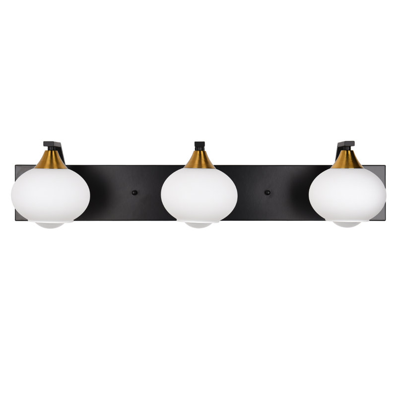 George Oliver Schoonover 3 - Light Bathroom Vanity Light Fixture Over ...