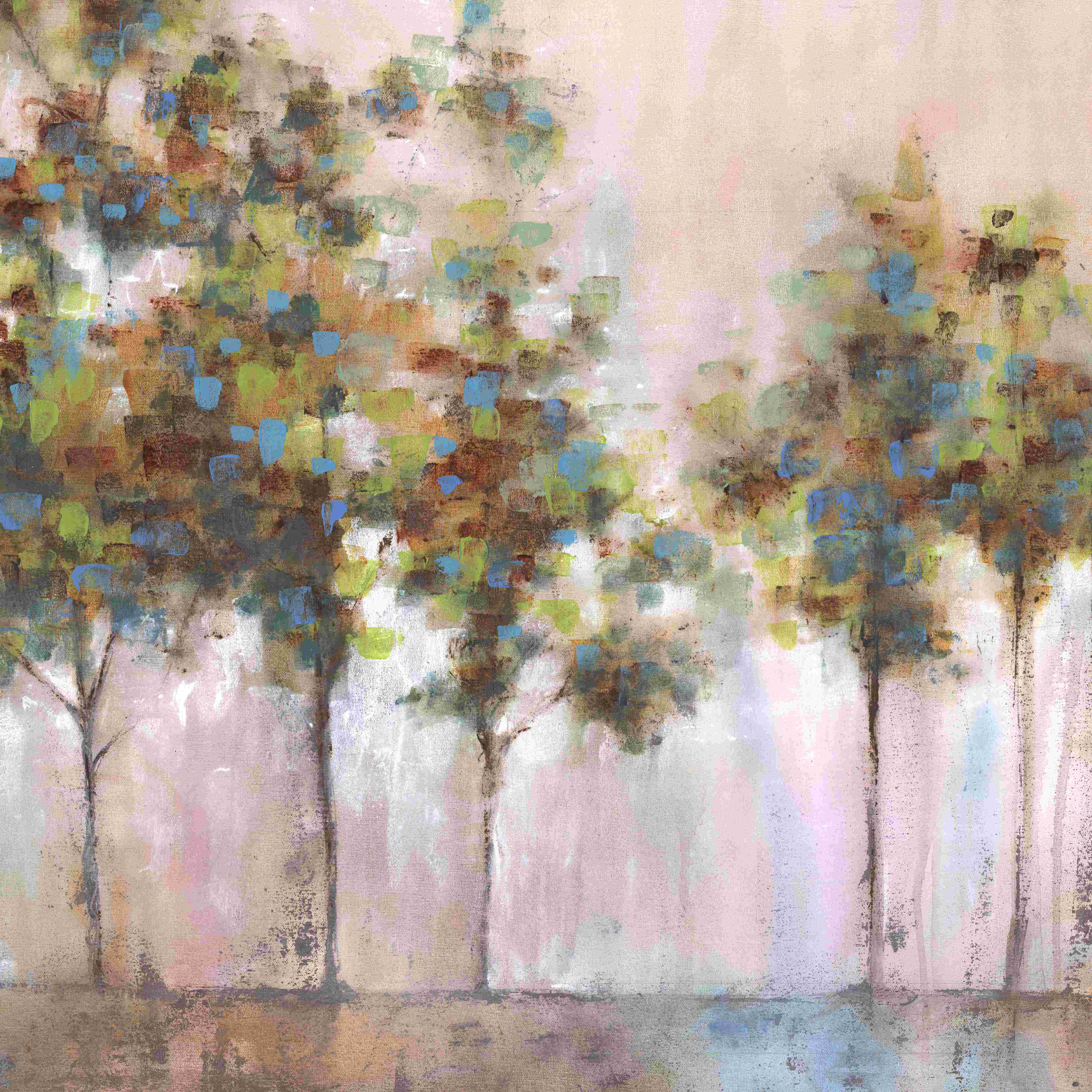 Winston Porter Patterned Trees - Wrapped Canvas Painting | Wayfair