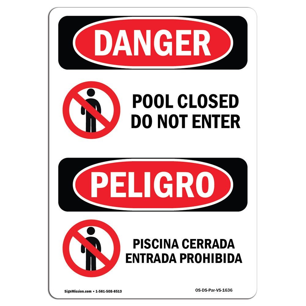 SignMission OSHA Danger Pool Closed Sign - Wayfair Canada