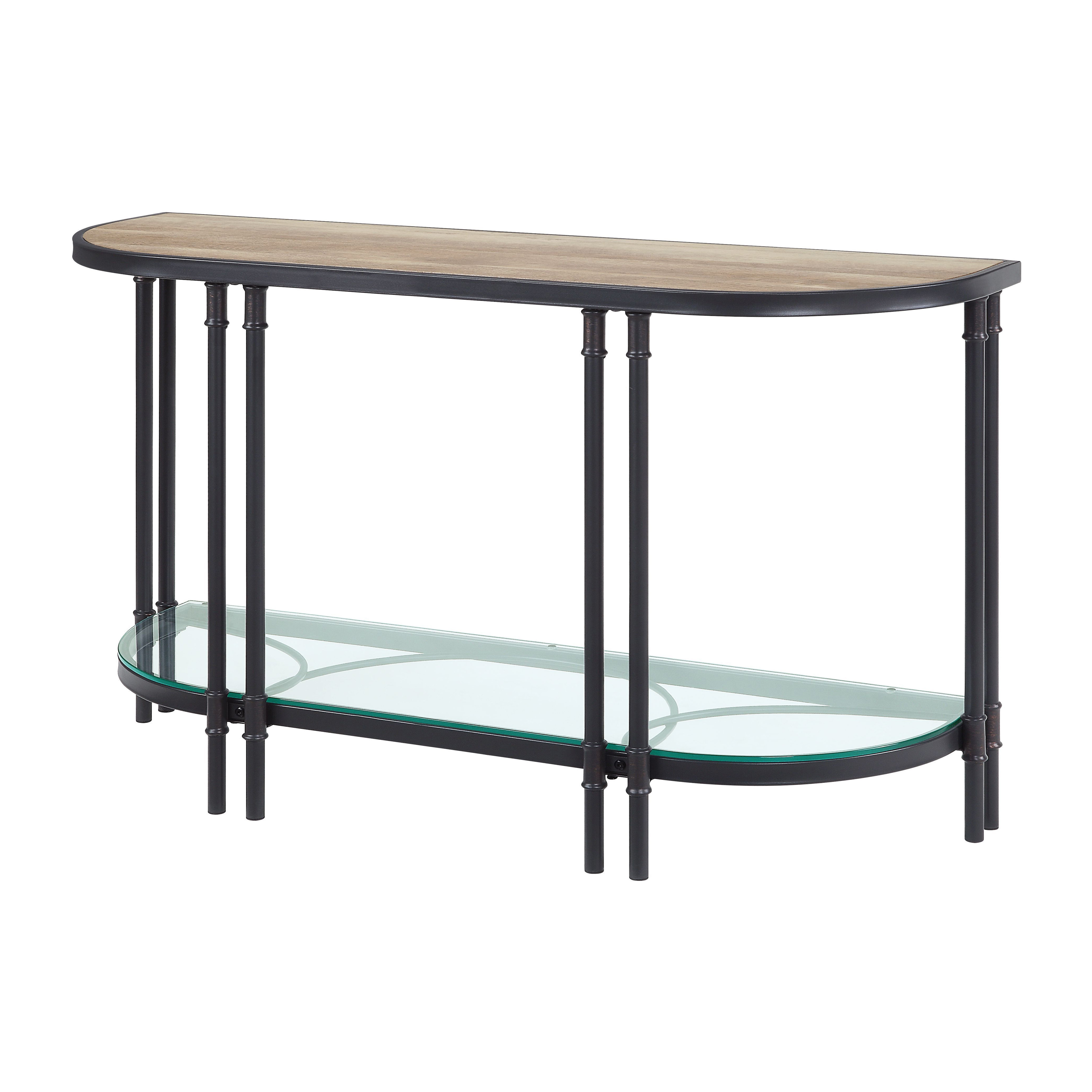 Williston Forge Handan 46.6'' Wide Console Table with Glass Shelf | Wayfair