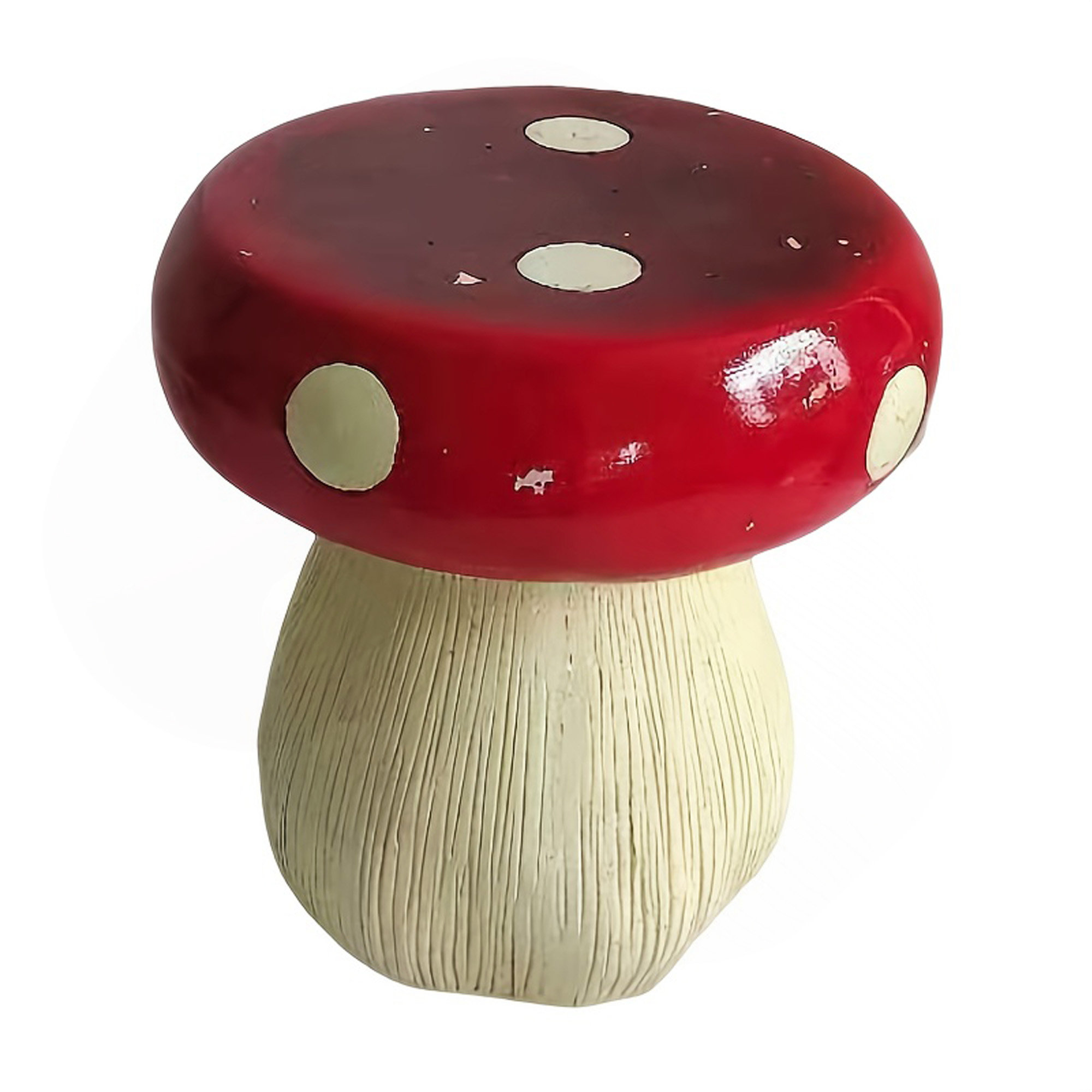 Dakota Fields Mushroom Model Statue Stool, Outdoor Garden Resin Stool ...