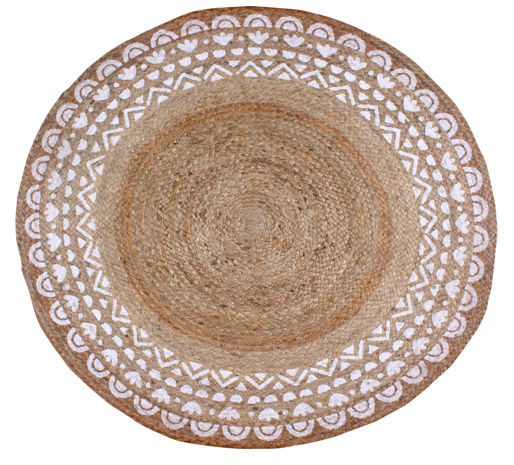 Bungalow Rose Margerite Floral Machine Tufted Round 4' Jute/Sisal Area ...