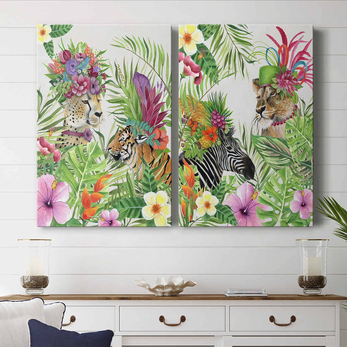 Red Barrel Studio® Jungle Royale I-Premium Gallery Wrapped Canvas ...