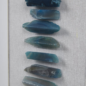 INK+IVY Cerulean Stones Framed Blue Agate Shadowbox Wall Décor Panel ...