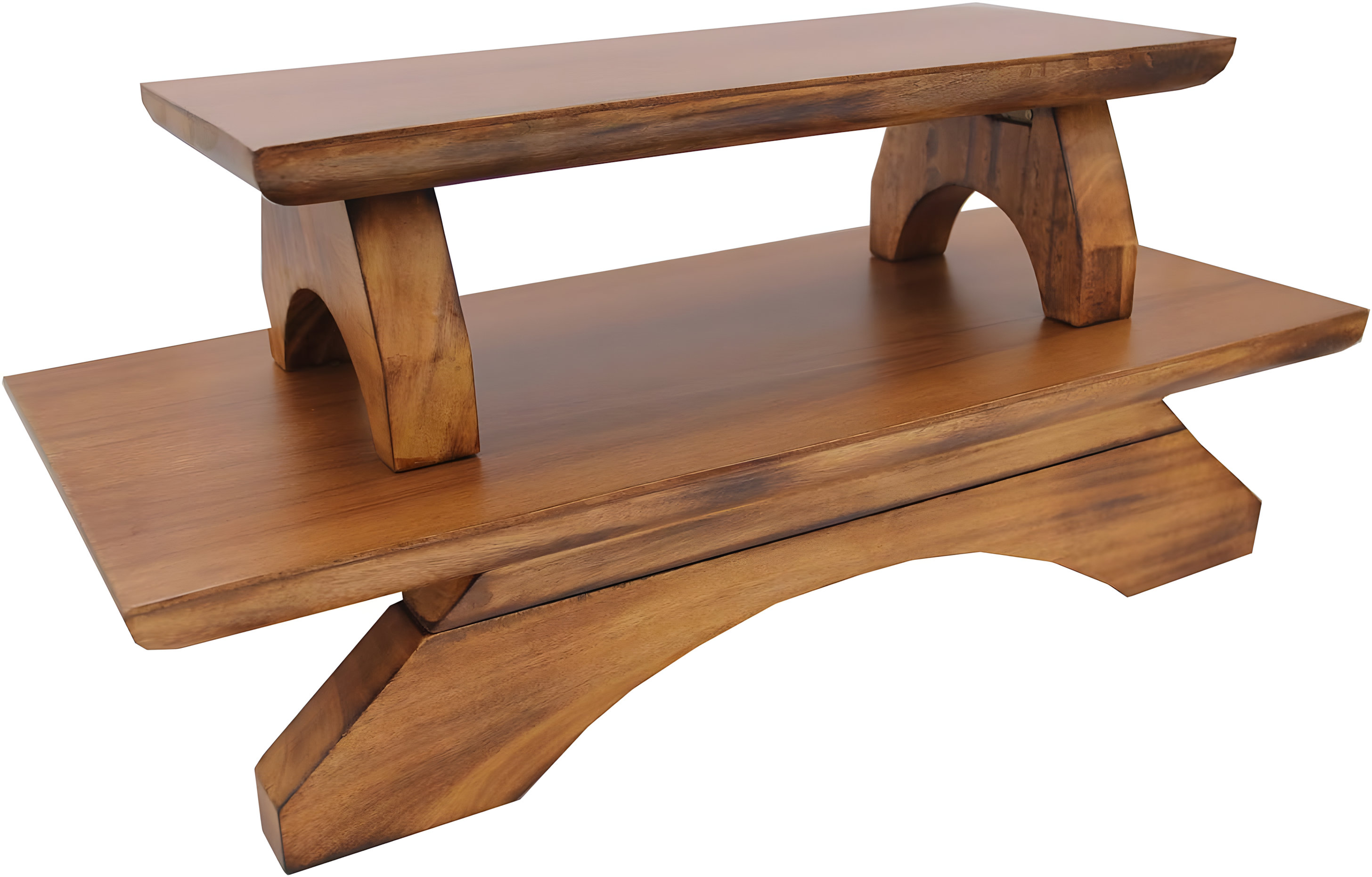 Loon Peak® Handcrafted Mango Wood Floor Meditation Altar Table With ...