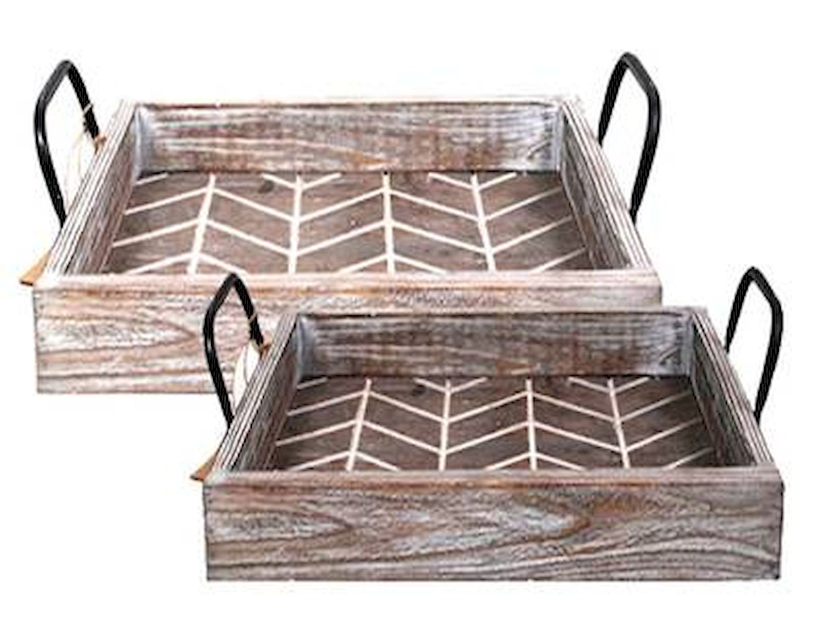 Foundry Select 2 Piece Coffee Table Tray Set | Wayfair