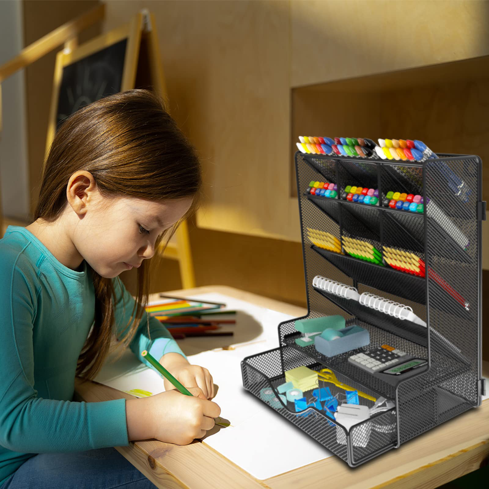 Inbox Zero Pen Organizer For Desk, Multi-Functional Desk Organizer ...