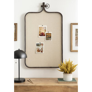 Red Barrel Studio® Yitro Metal Framed Fabric Pinboard 20X35 Bronze ...