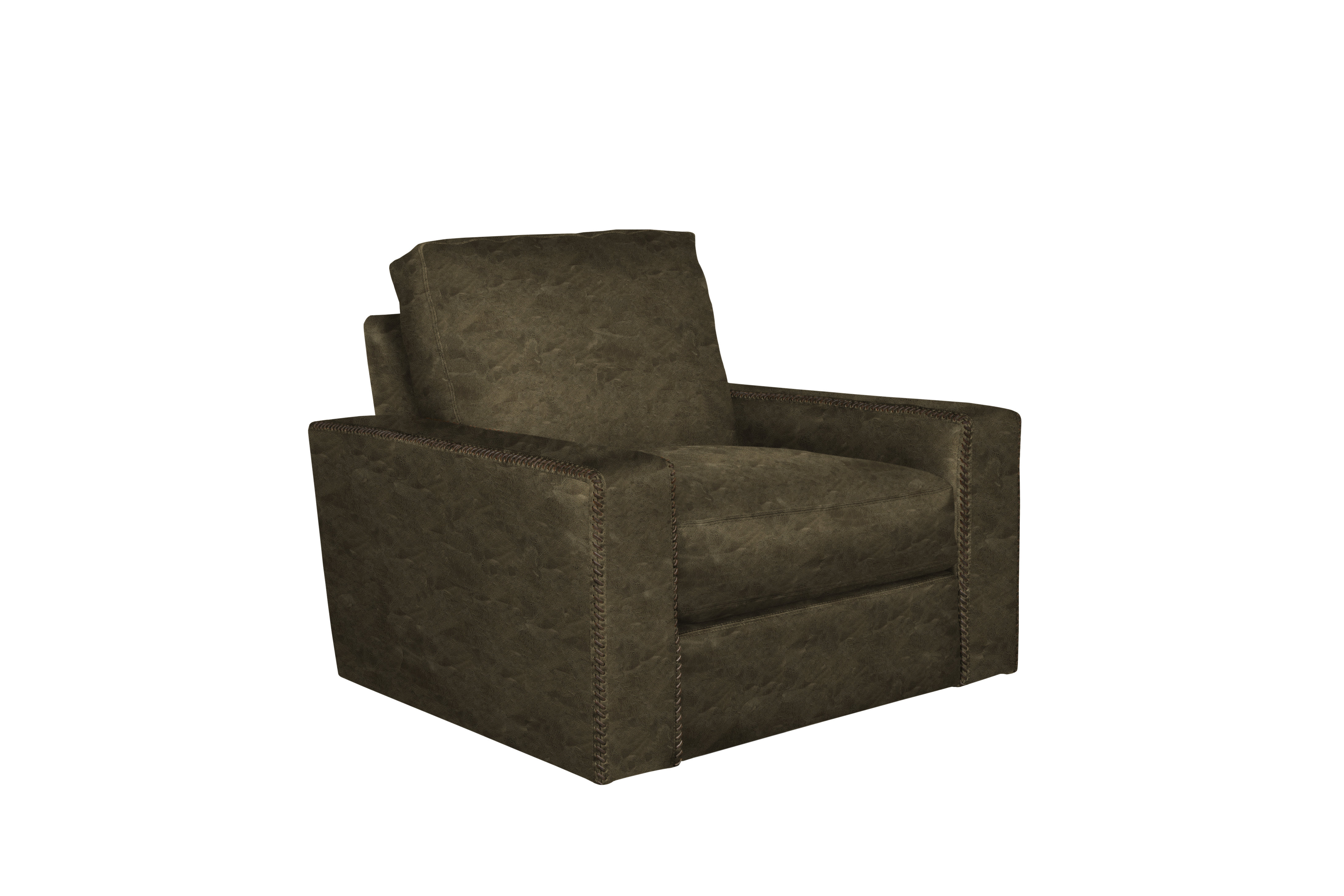 Eleanor Rigby Urban Cowboy 40" Wide Genuine Leather Cowhide Swivel ...