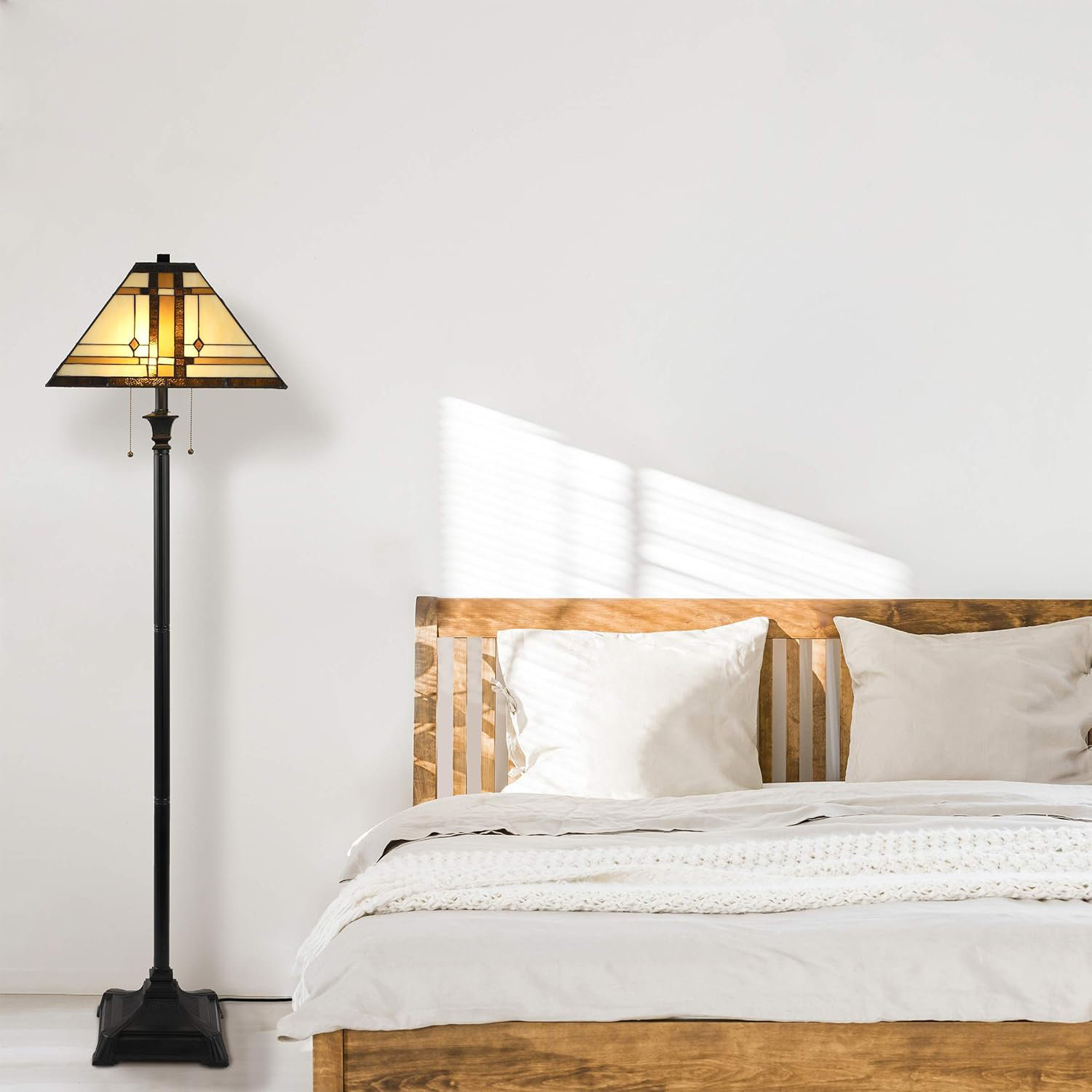 Bloomsbury Market Lavish Home Tiffany Style Floor Lamp With Handcrafted ...