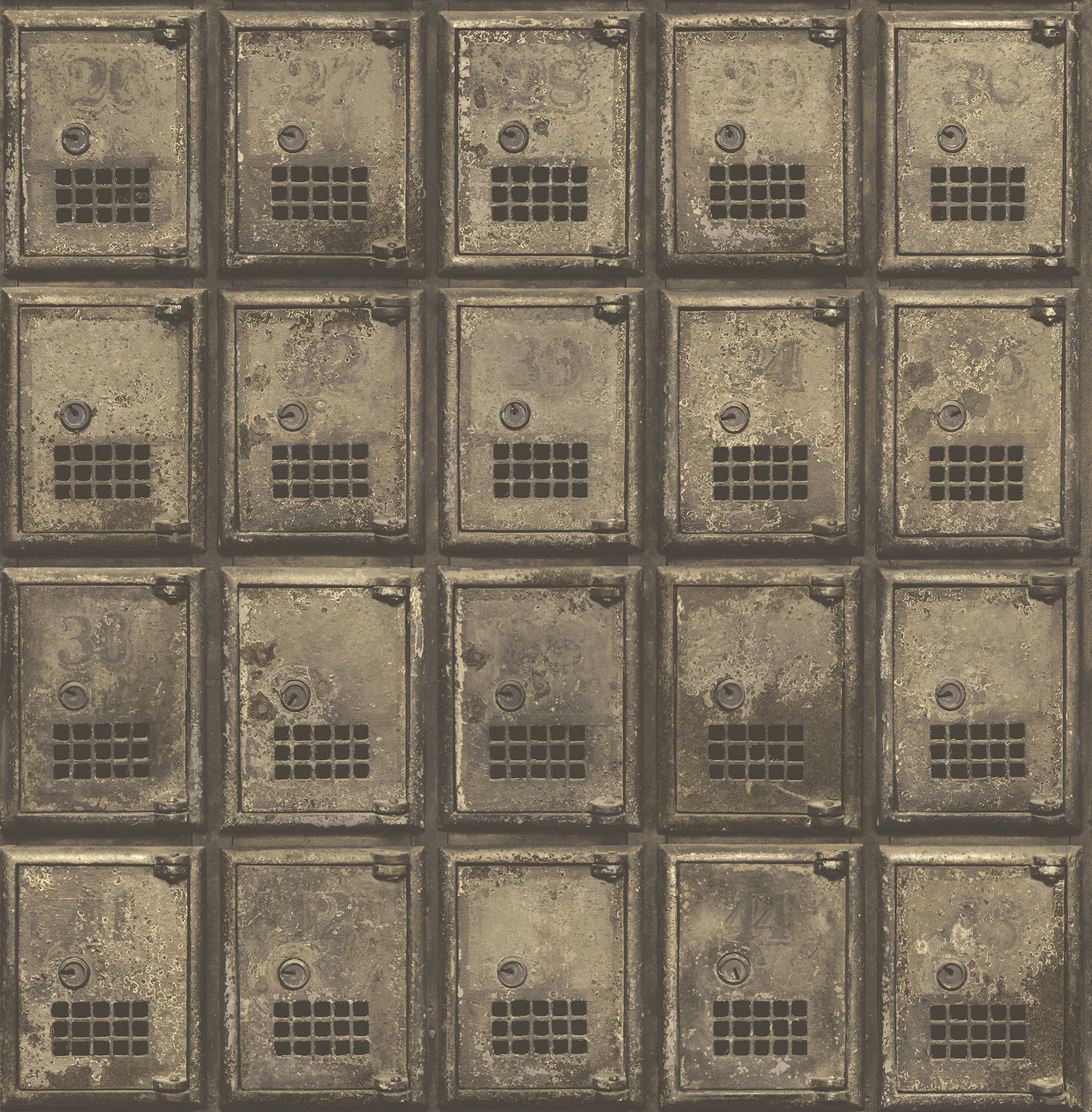 Williston Forge Taft P.O. Boxes Metal 33' L x 20.5" W Wallpaper Roll ...