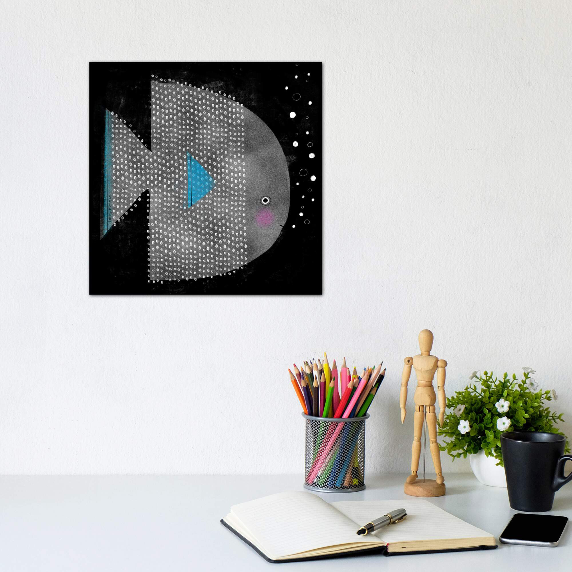 East Urban Home Spotted Fish by Terry Runyan - Print | Wayfair