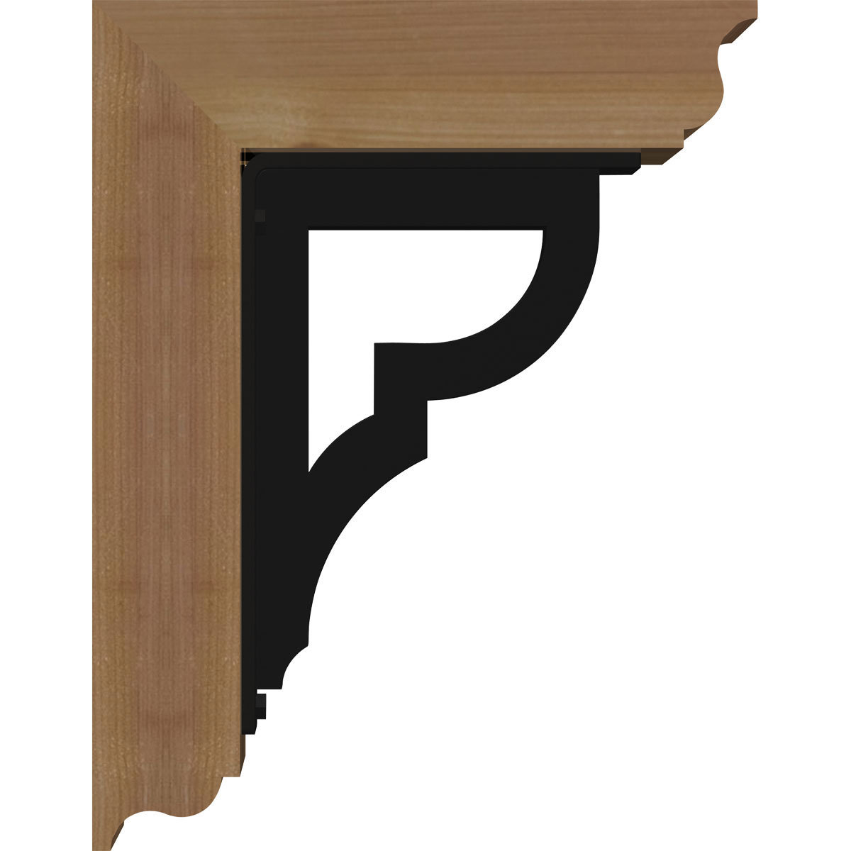 Ekena Millwork Bradford 4" Triple Bracket Traditional Ironcrest | Wayfair