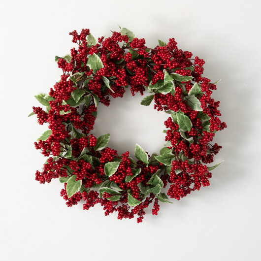 The Holiday Aisle® 24" Artificial Berry Wreath | Birch Lane