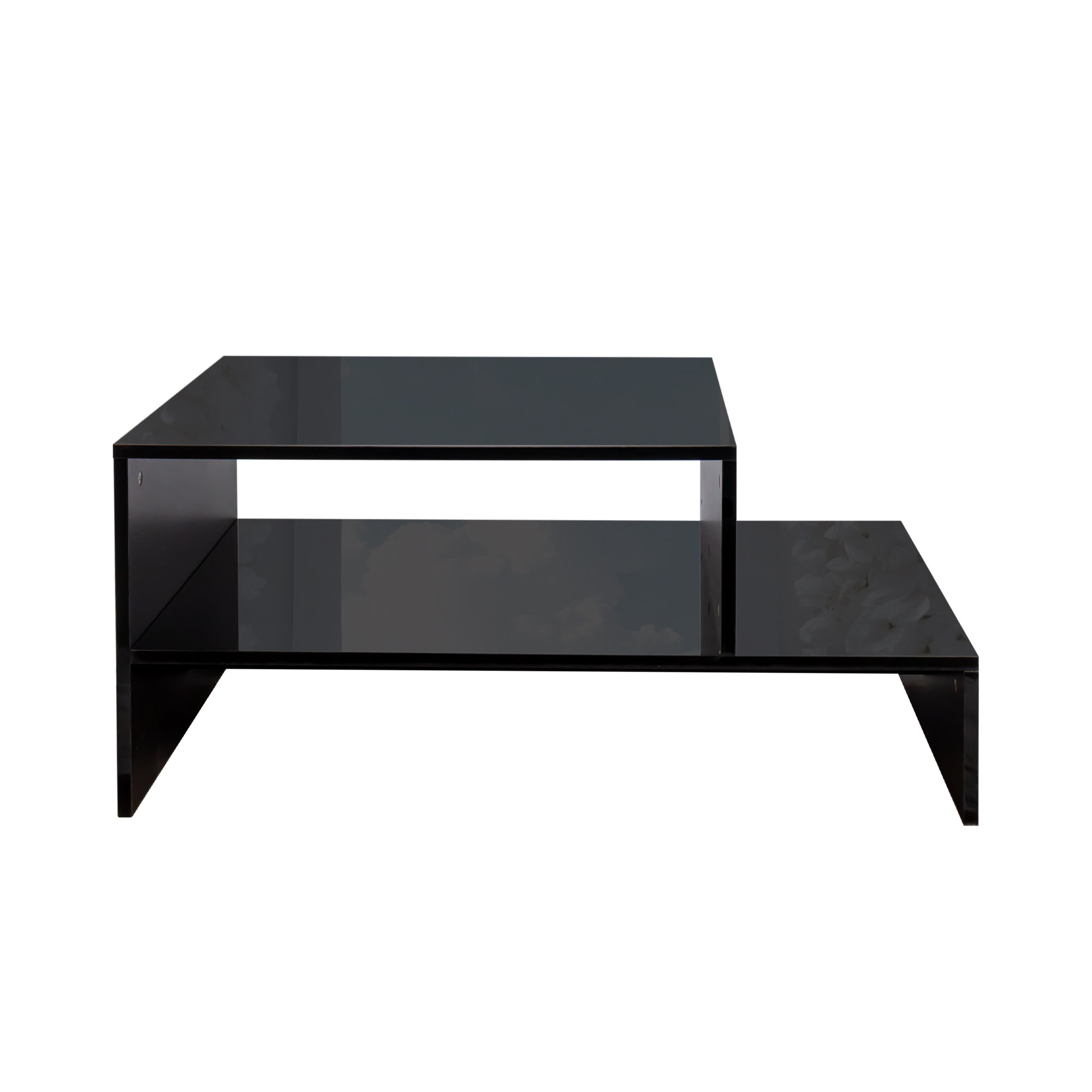 Wrought Studio™ Modern Architectural Coffee Table with Open Storage ...