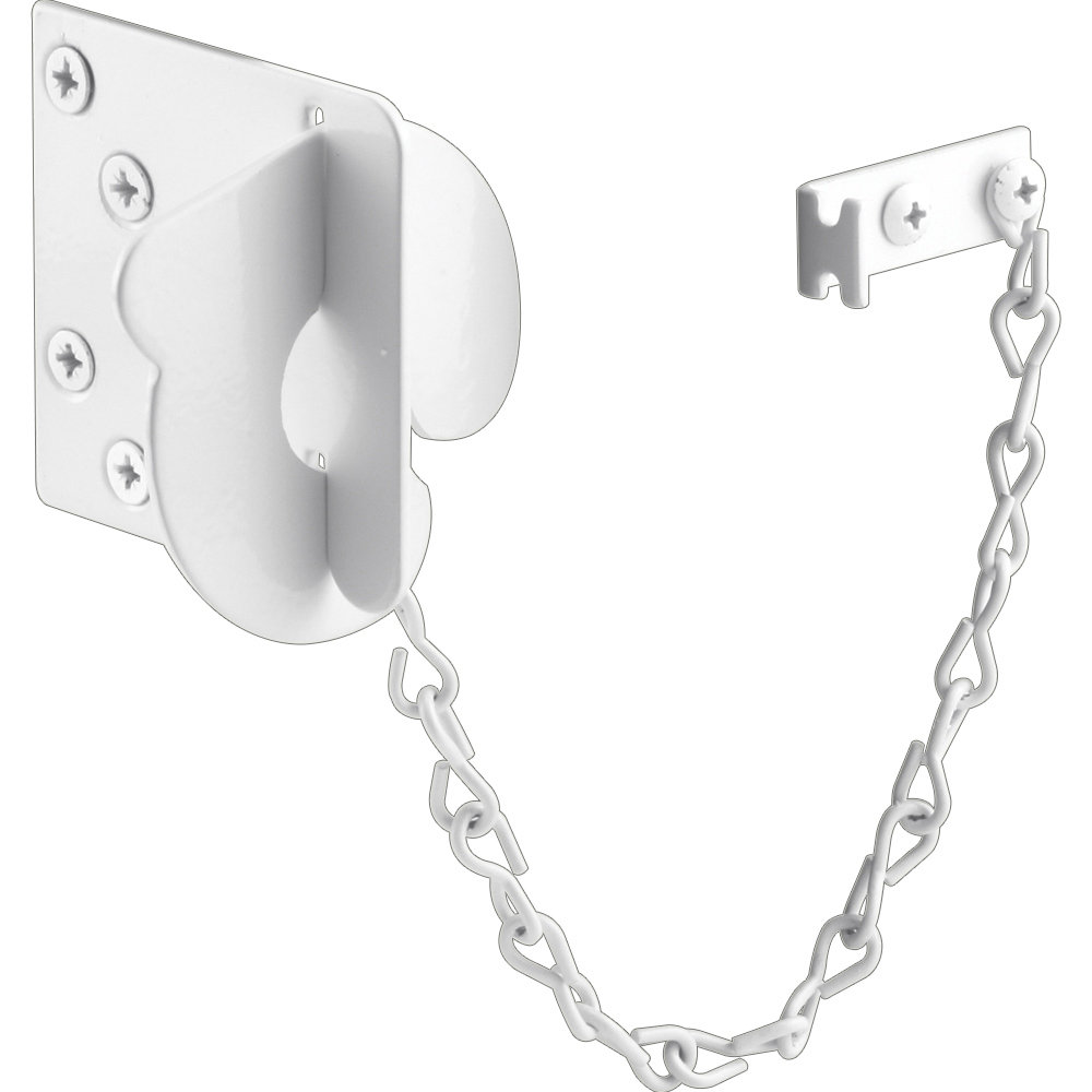 Prime-Line Texas Security Bolt, Stamped Steel Construction, White ...