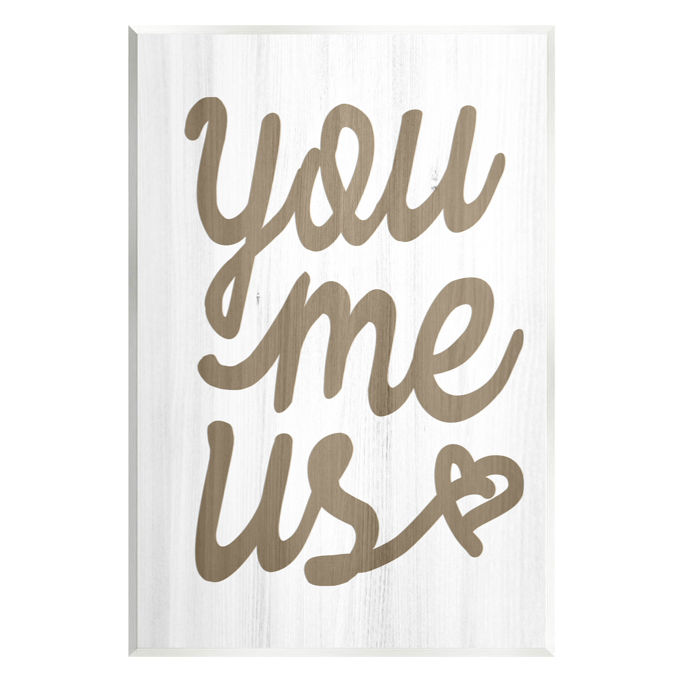 Stupell Industries You Me Us Heart Phrase Wall Plaque Art By Lil' Rue ...