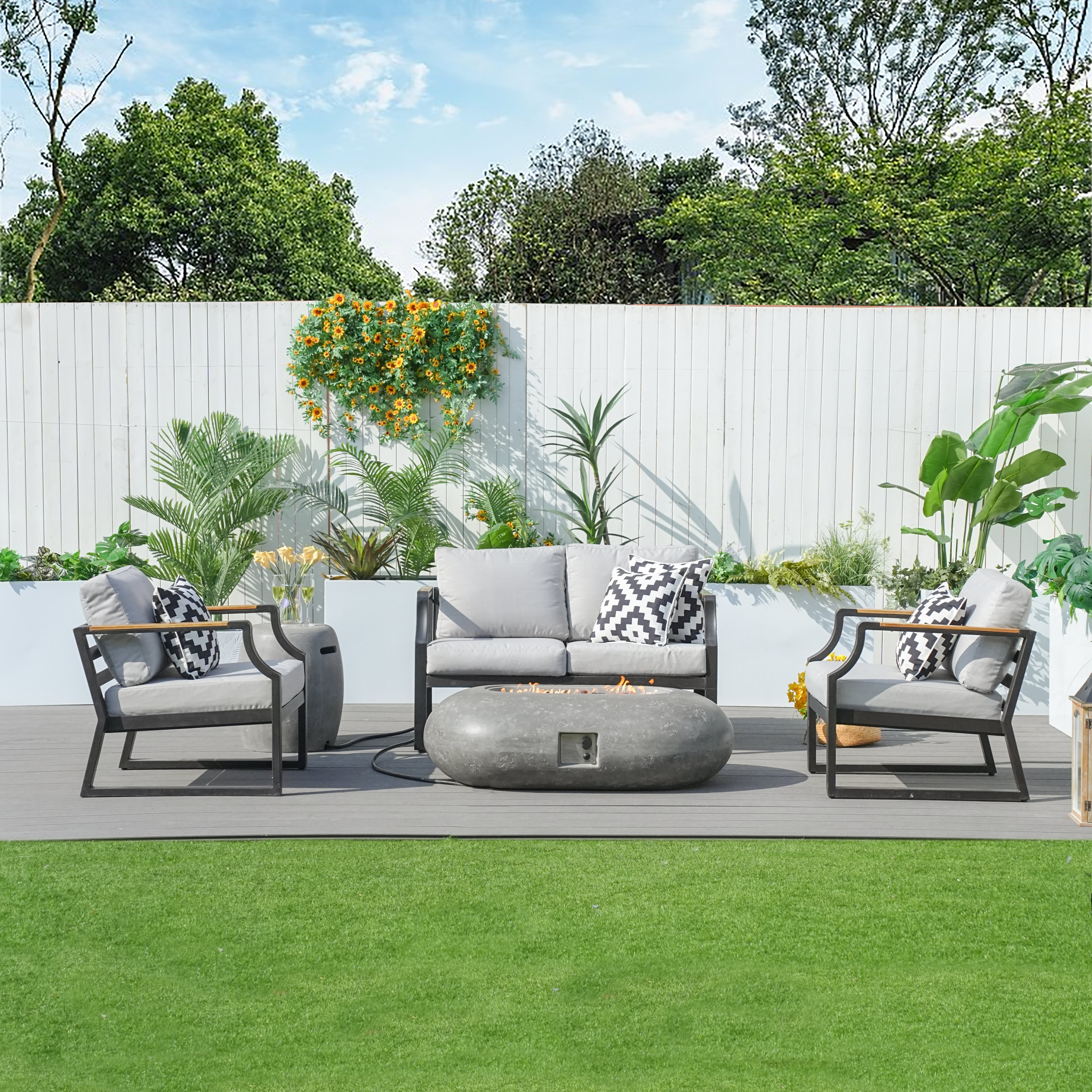 Primestok 4 - Person Outdoor Seating Group with Cushions | Wayfair