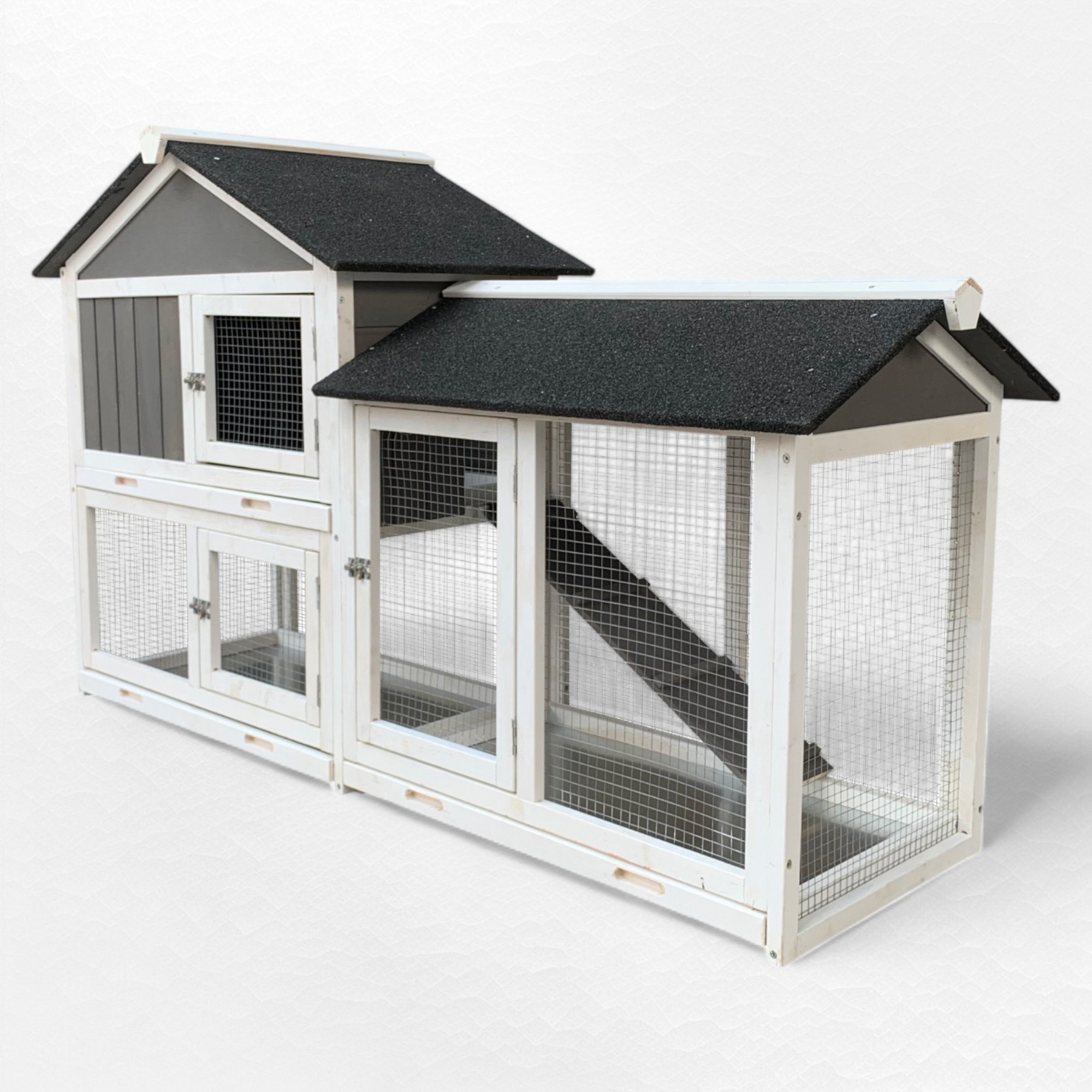 Tucker Murphy Pet™ 61" Extra Large Wooden Rabbit Hutch For Guinea Pig ...