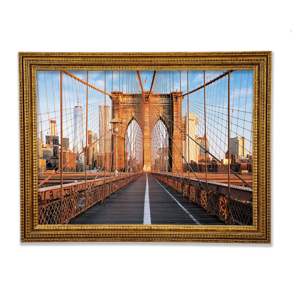 Ebern Designs Brooklyn Bridge Structure - Single Picture Frame Art ...